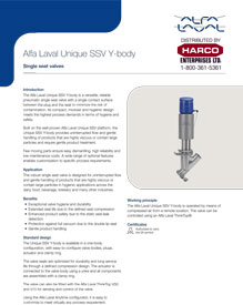 Alfa Laval Unique Single Seat Valves | Harco Supply, Ontario