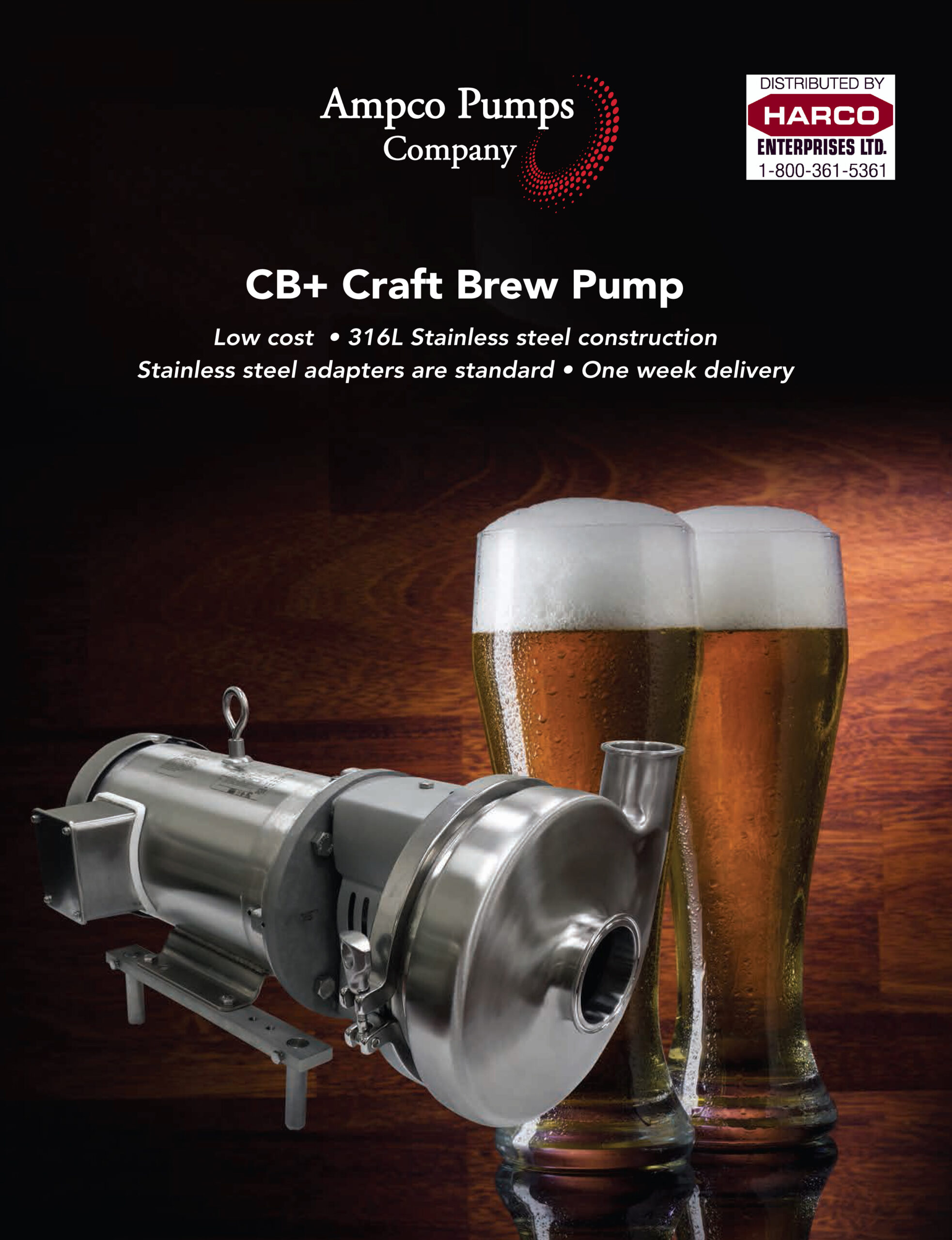 Ampco CB+ Craft Brew Centrifugal Pumps | Harco Supply, Ontario